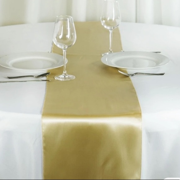 Party Supplies | Champagne Satin Table Runner Wedding Shower Party ...